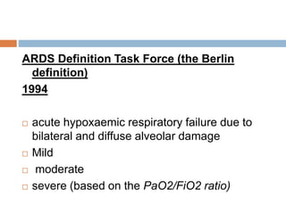 Acute respiratory distress syndrome | PPT