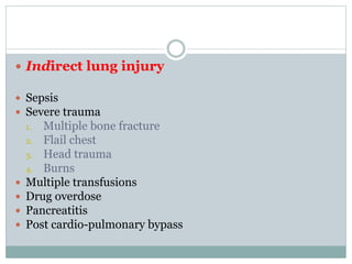 Acute respiratory distress syndrome | PPTX | Lung and Respiratory ...