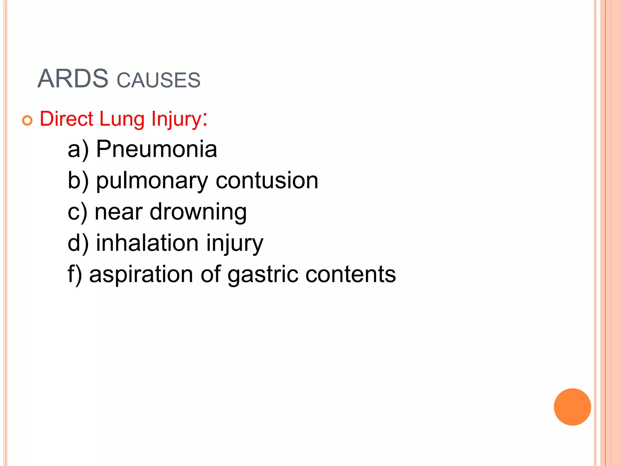 Acute respiratory distress syndrome (ards) | PPTX
