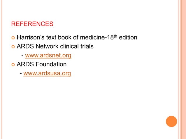 Acute respiratory distress syndrome (ards) | PPTX | Lung and Respiratory Health | Diseases and ...