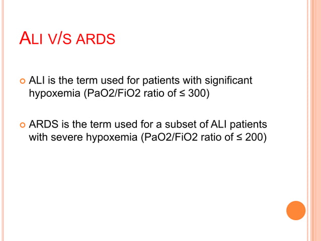 Acute respiratory distress syndrome (ards) | PPTX | Lung and ...