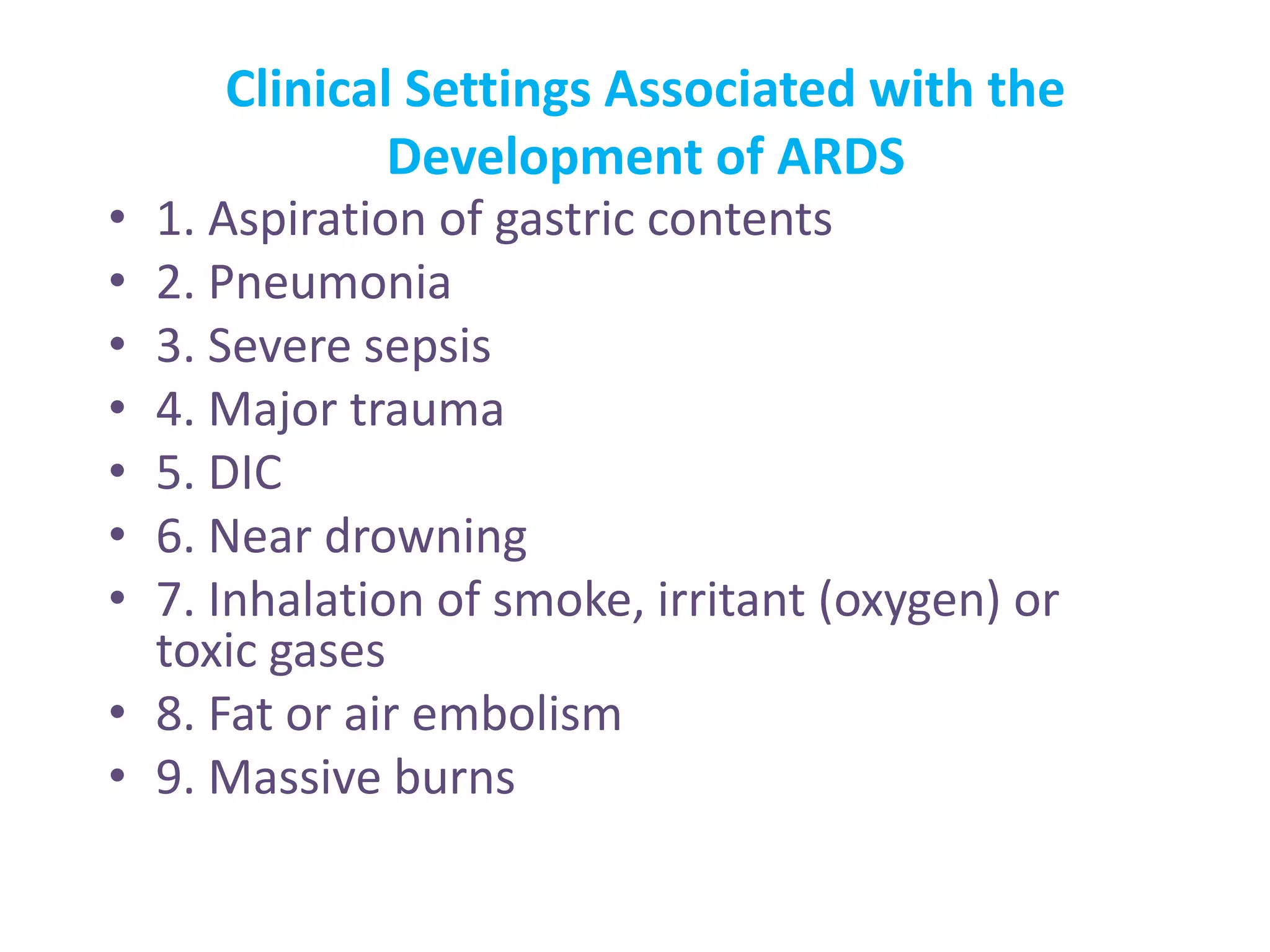 Acute respiratory distress syndrome (ARDS) | PPTX