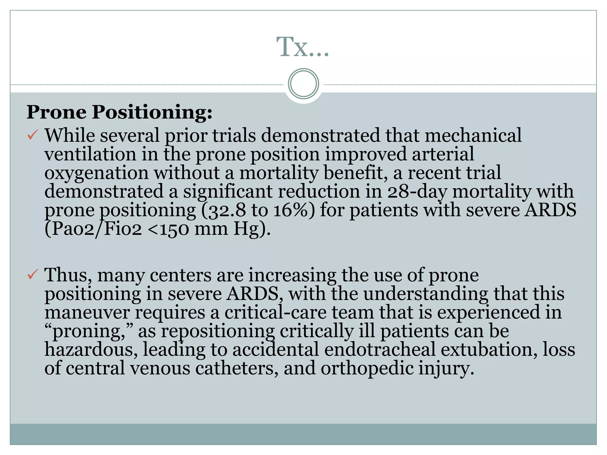 Acute respiratory distress syndrome(ARDS) | PPTX