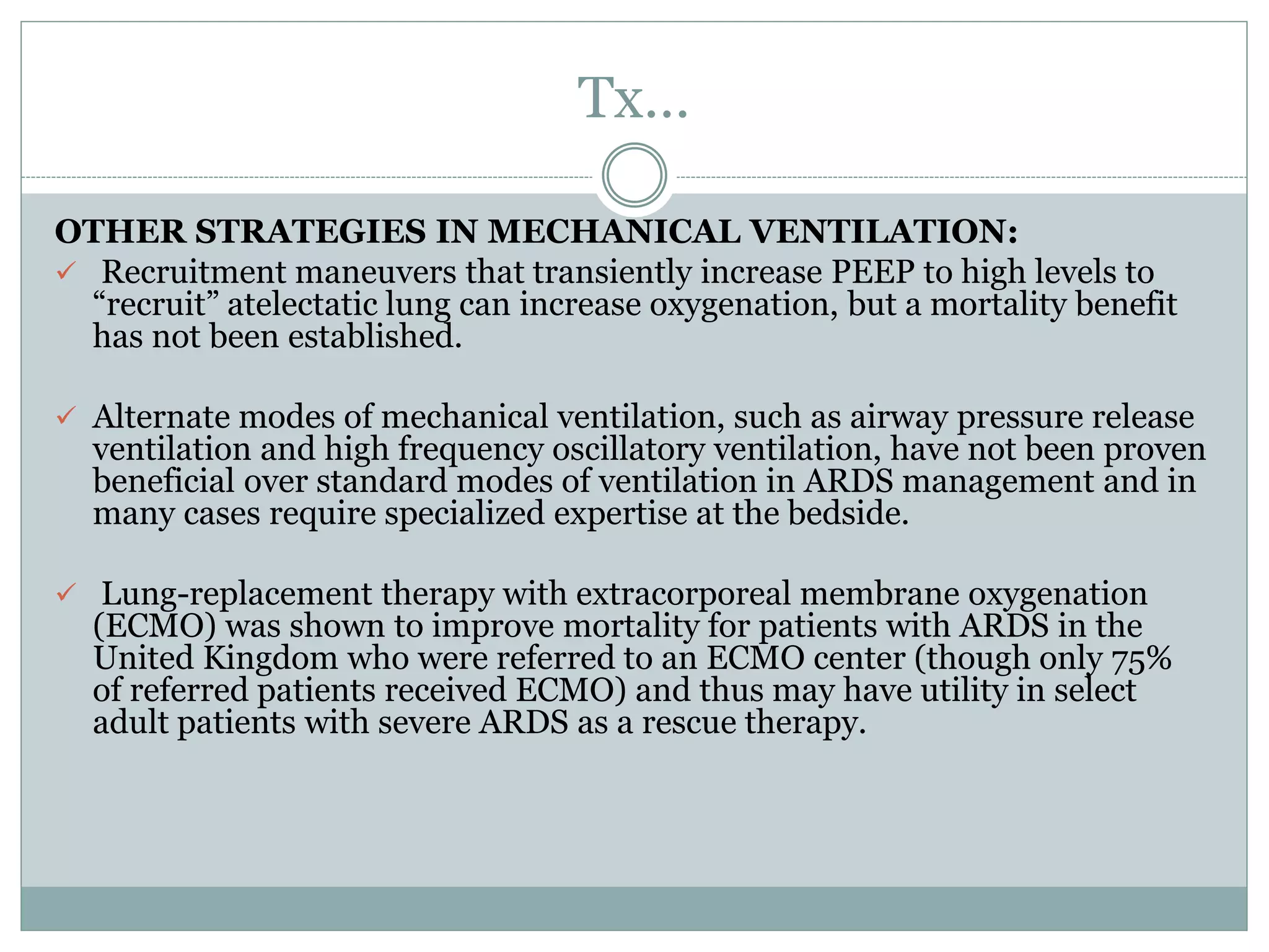 Acute respiratory distress syndrome(ARDS) | PPTX | Lung and Respiratory Health | Diseases and ...