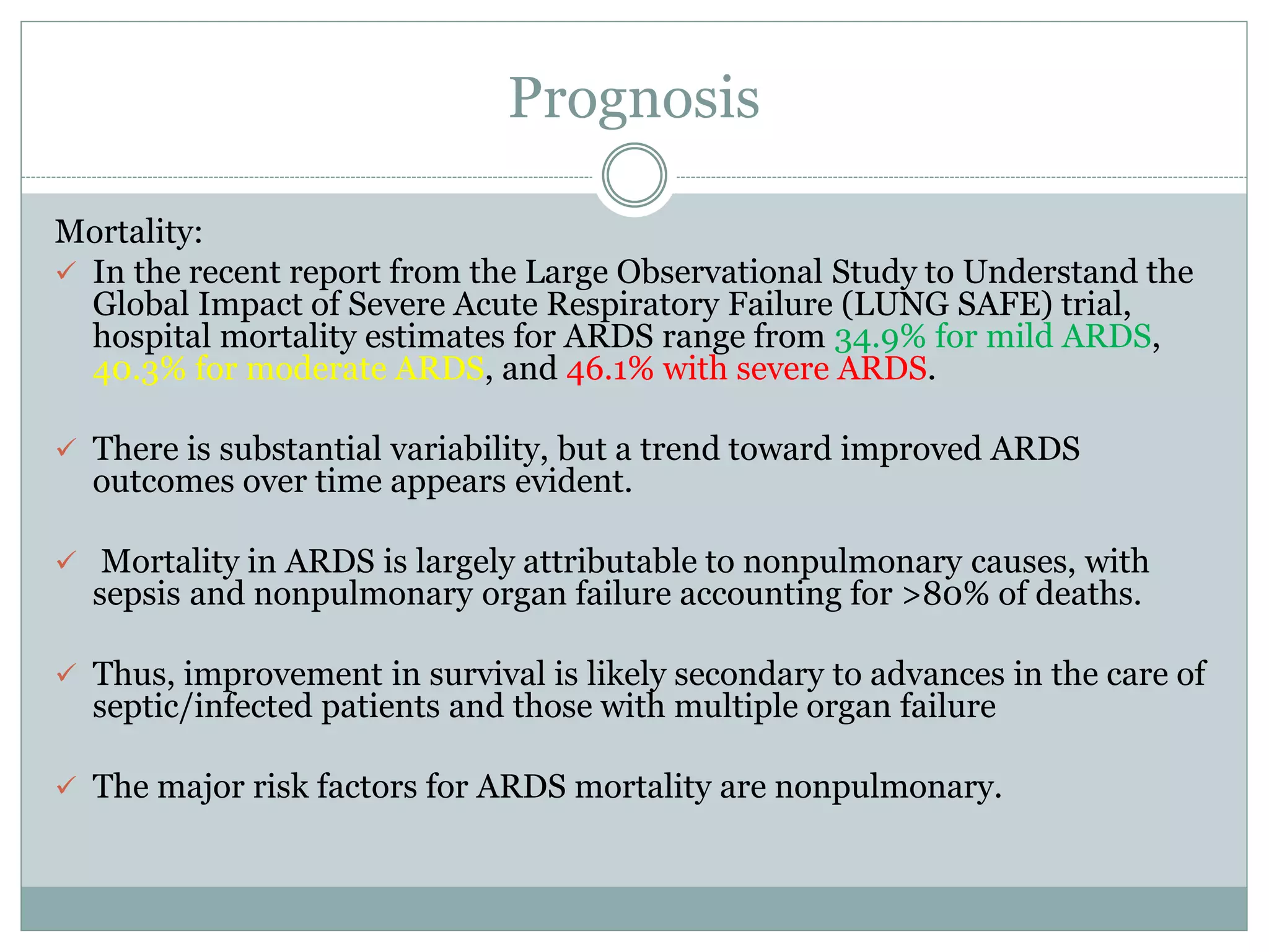 Acute respiratory distress syndrome(ARDS) | PPTX