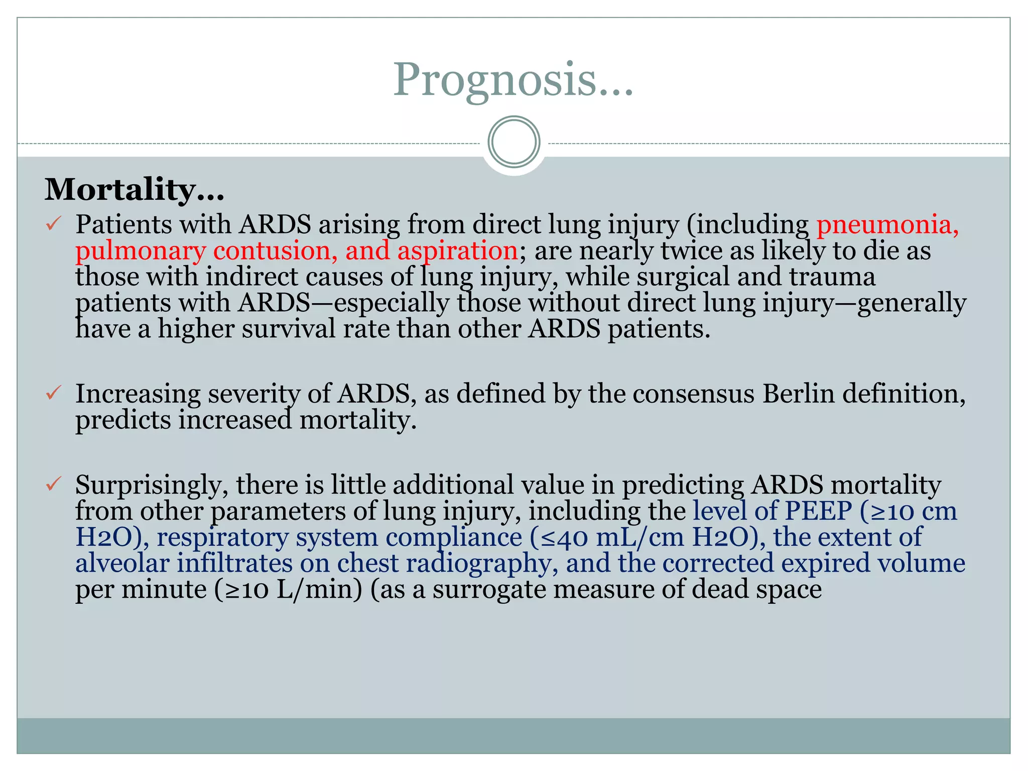 Acute respiratory distress syndrome(ARDS) | PPTX | Lung and Respiratory Health | Diseases and ...