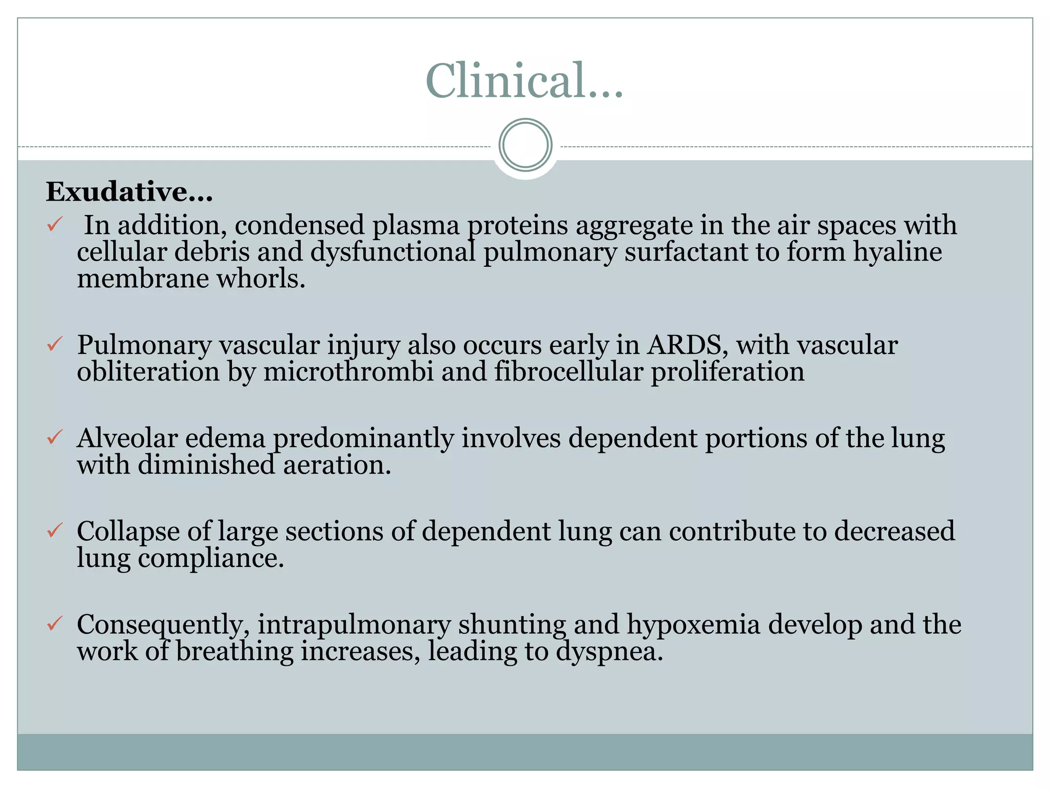 Acute respiratory distress syndrome(ARDS) | PPTX | Lung and Respiratory ...