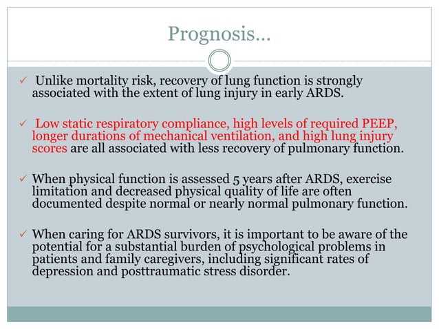 Acute respiratory distress syndrome(ARDS) | PPTX | Lung and Respiratory ...