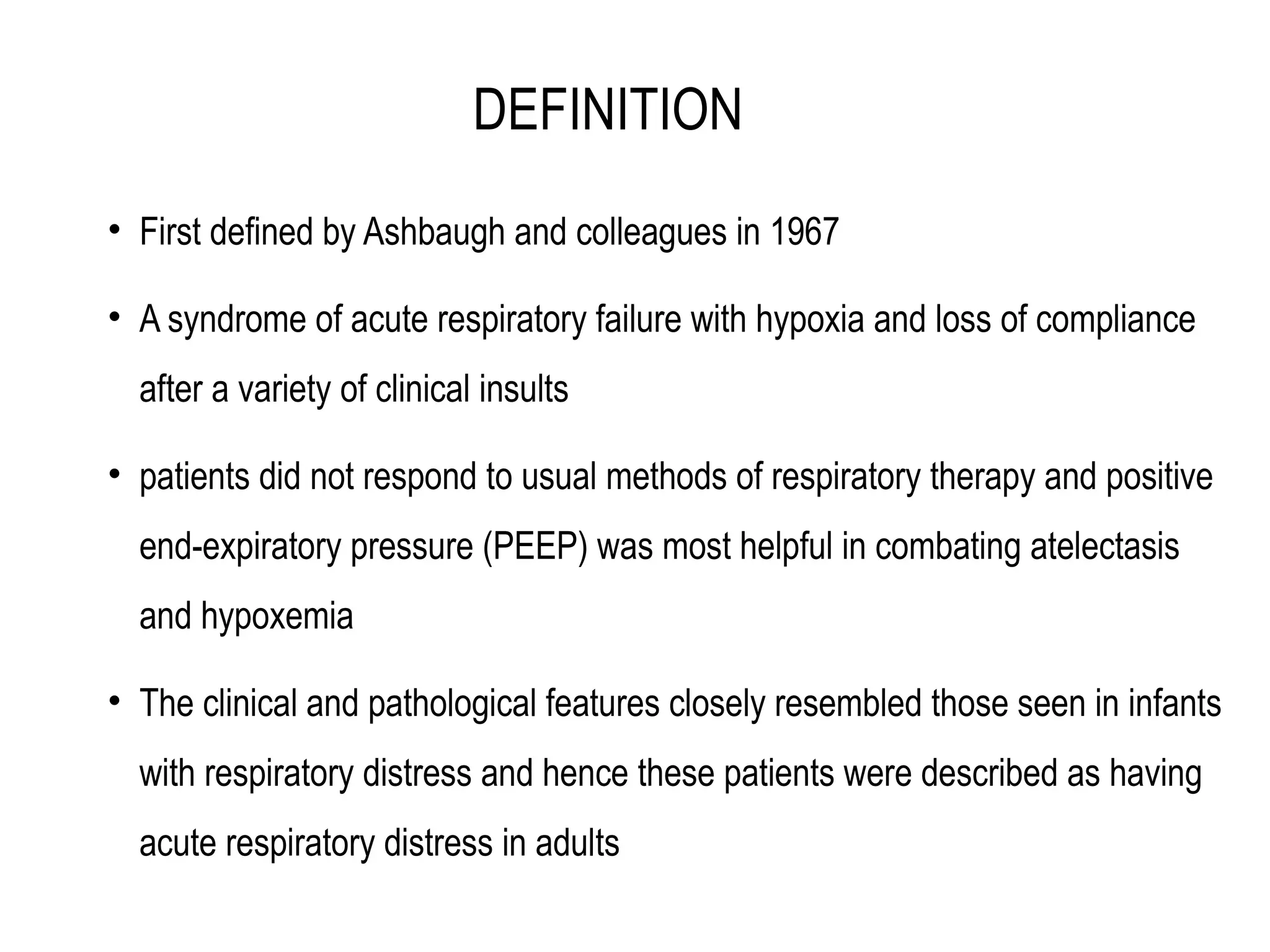 ACUTE RESPIRATORY DISTRESS SYNDROME pptx | PPTX