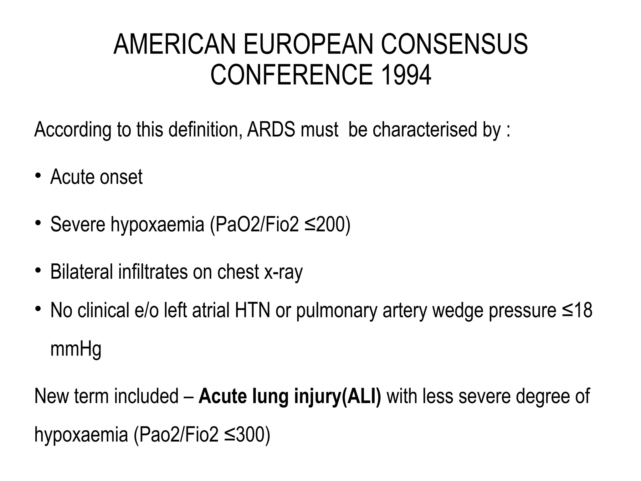 ACUTE RESPIRATORY DISTRESS SYNDROME pptx | PPTX