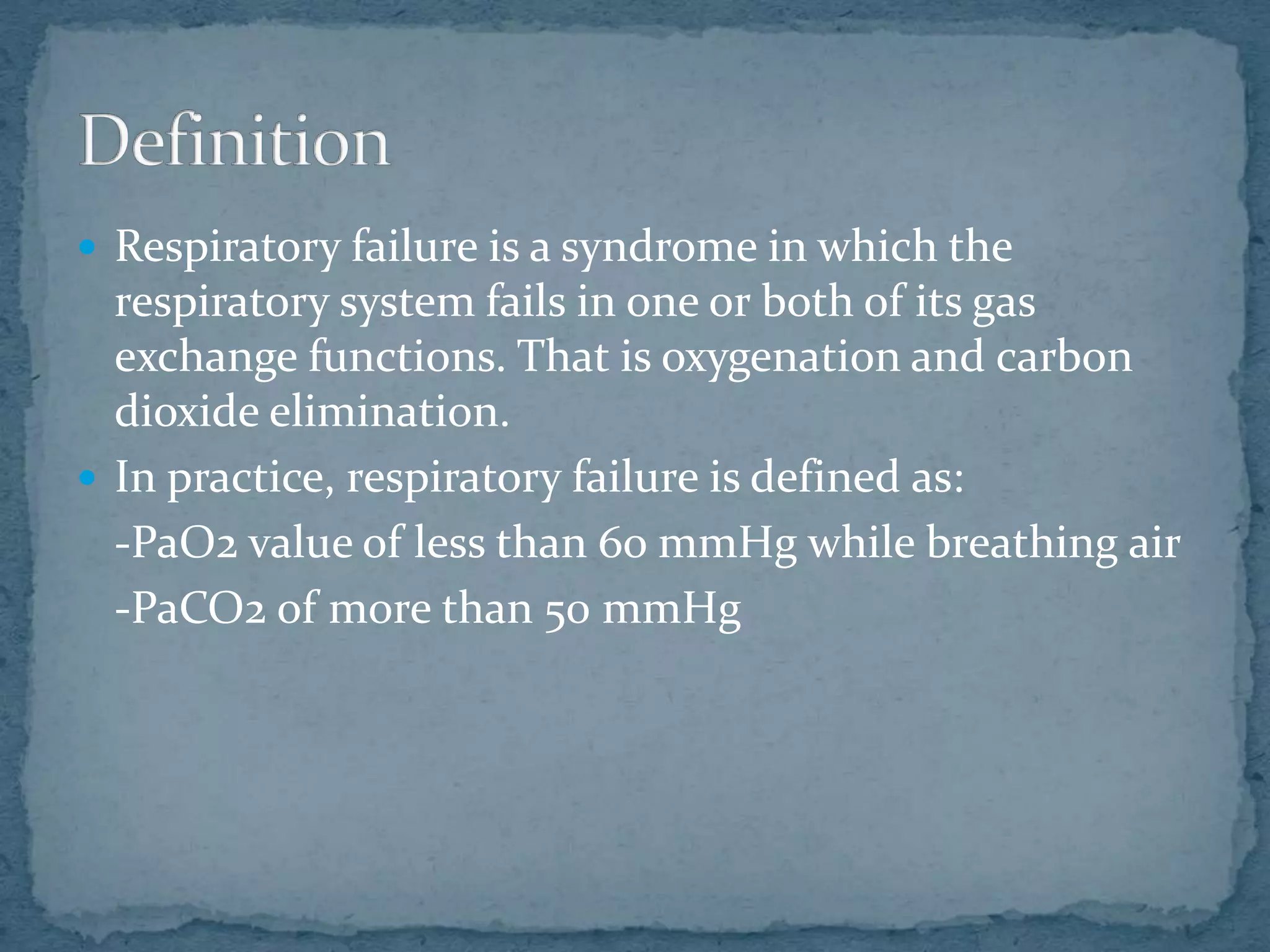 Acute respiratory failure | PPTX