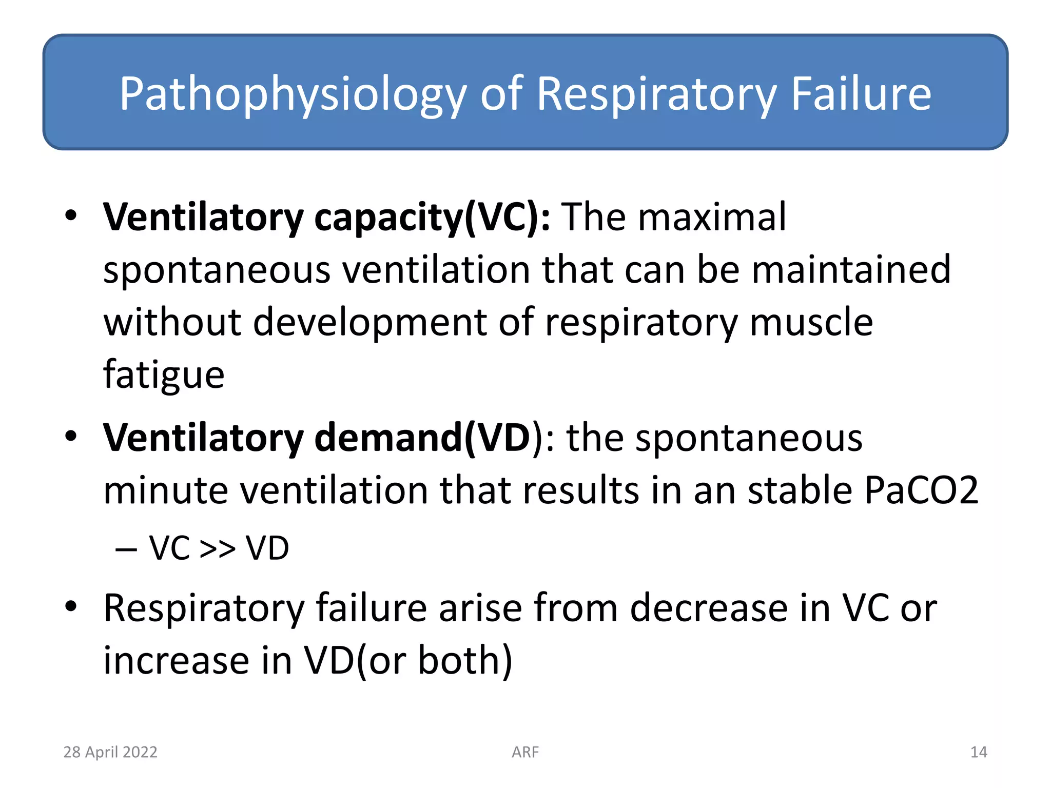 ACUTE RESPIRATORY FAILURE.pptx | Lung and Respiratory Health | Diseases ...