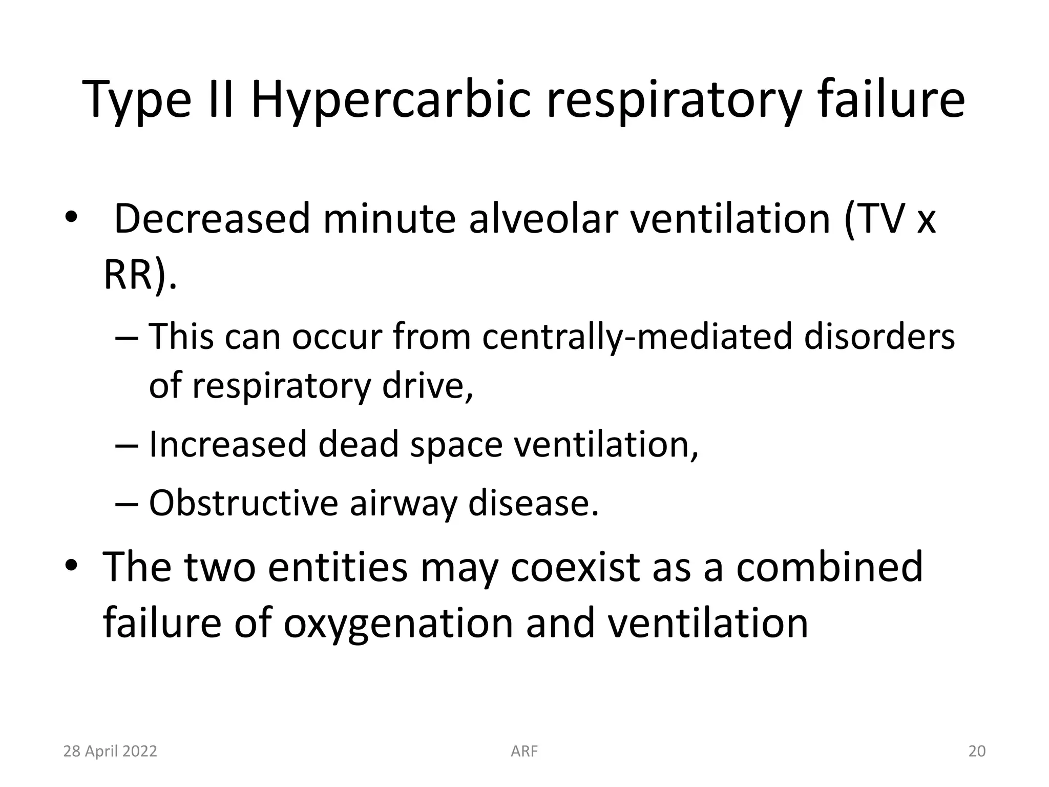 ACUTE RESPIRATORY FAILURE.pptx | Lung and Respiratory Health | Diseases ...