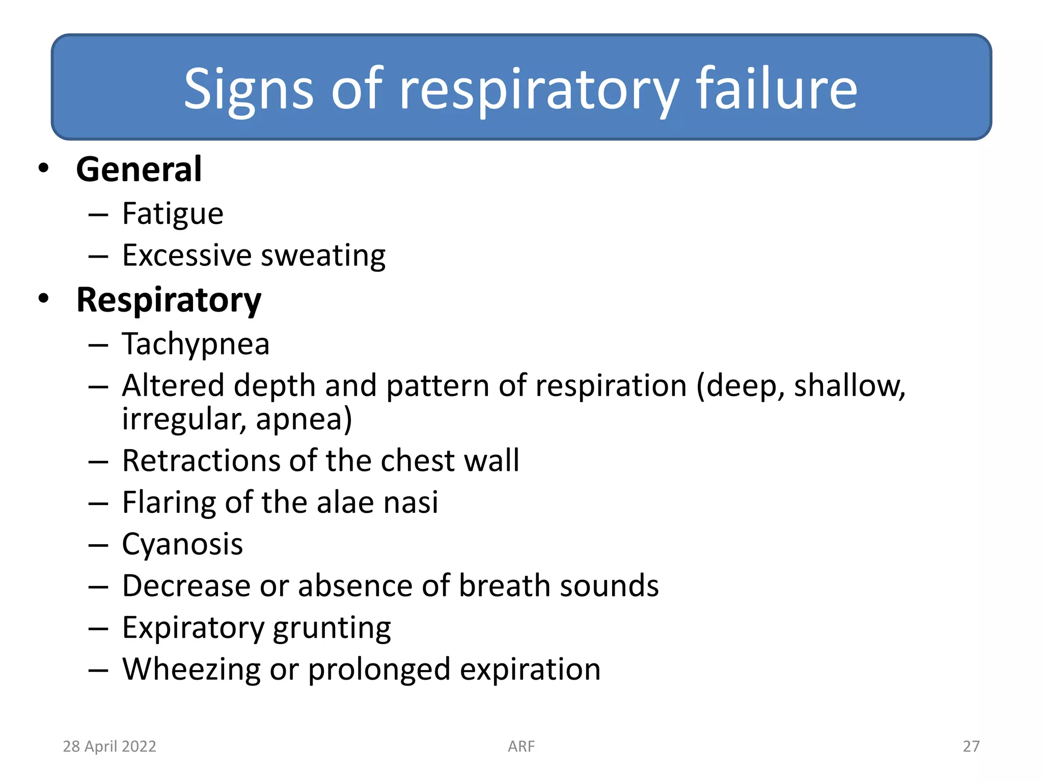 ACUTE RESPIRATORY FAILURE.pptx | Lung and Respiratory Health | Diseases ...