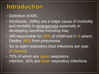 Acute respiratory infections in children | PPTX