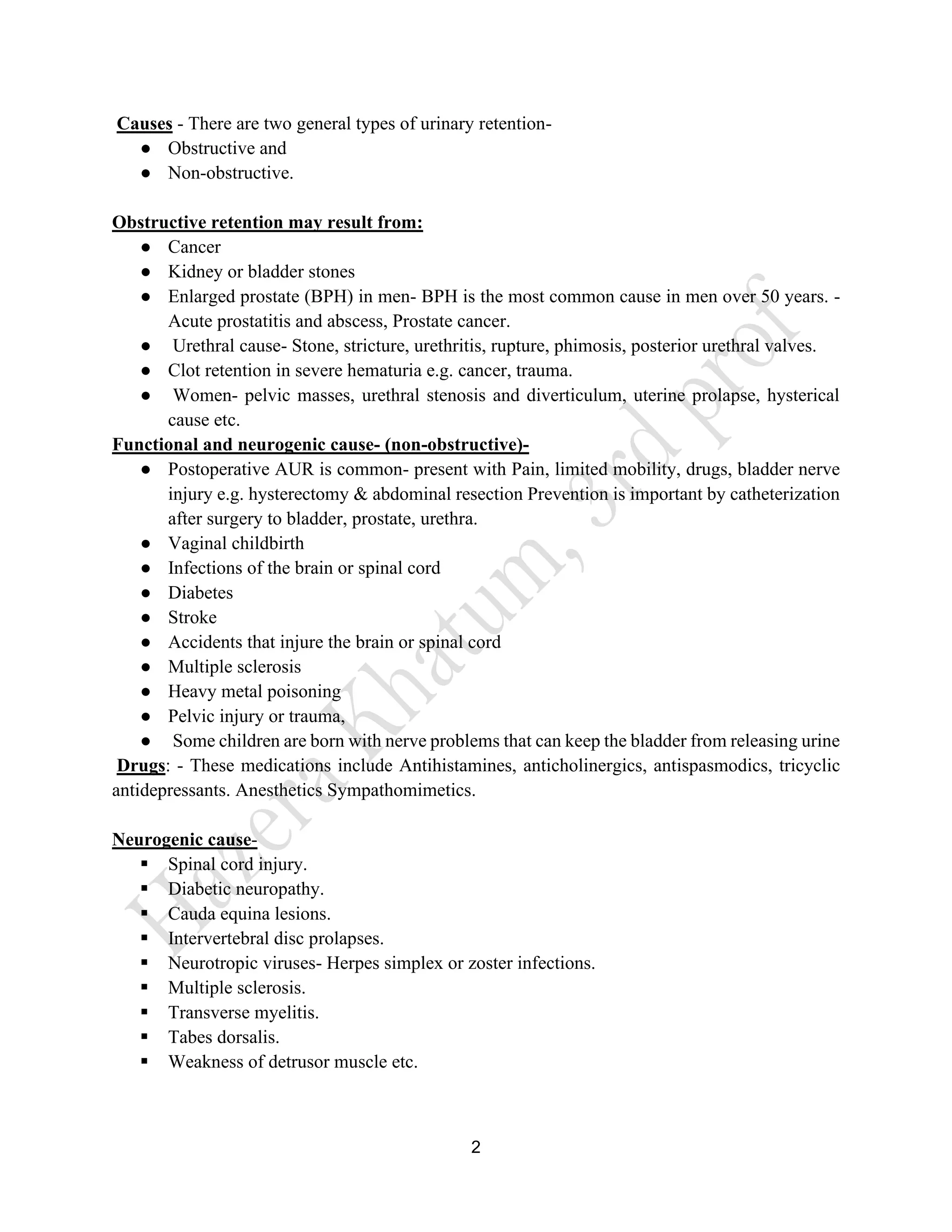 Acute retaintion of urine. Or Mutra ghat | PDF