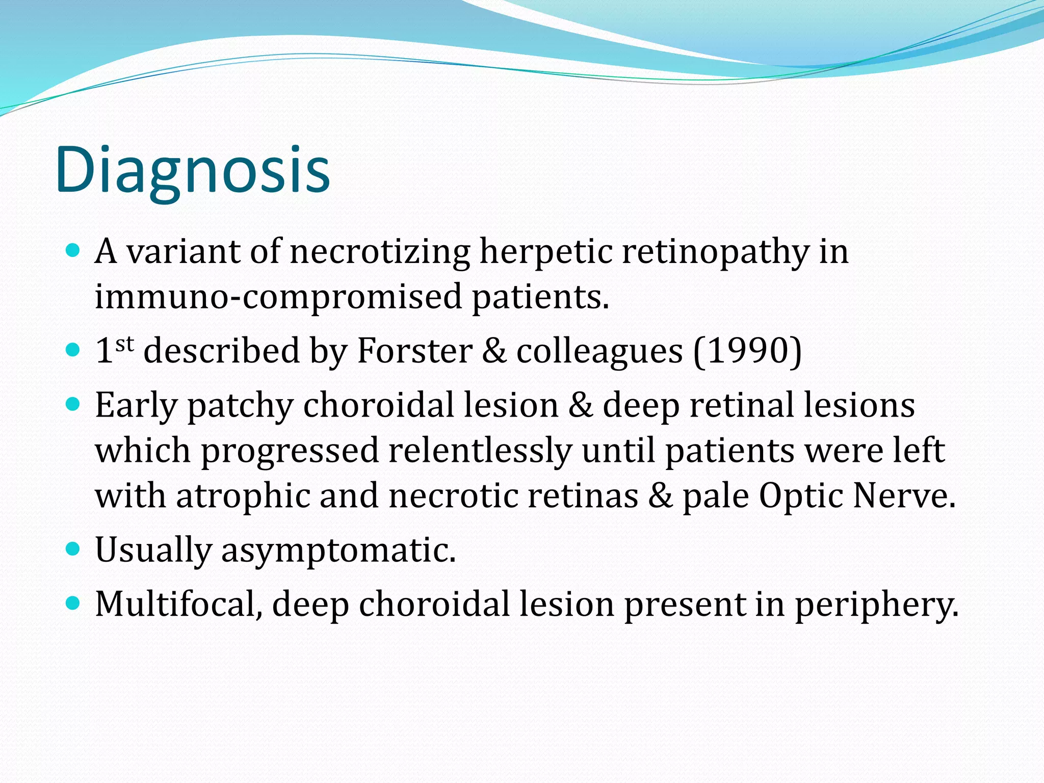 Acute retinal necrosis | PPTX