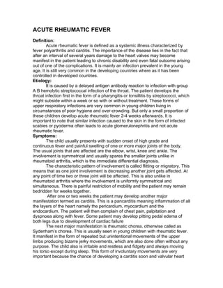 Acute Rheumatic Fever | DOC