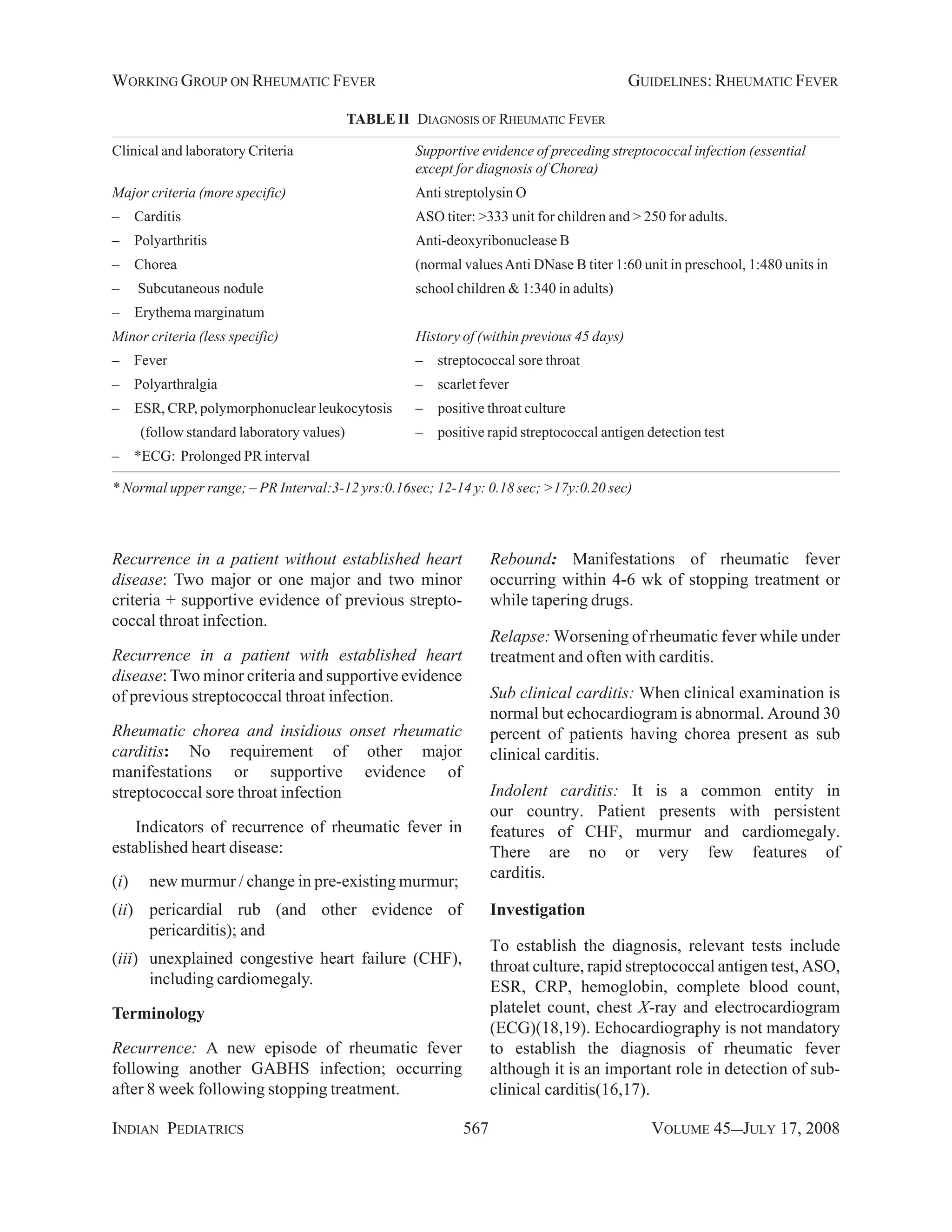 Acute rheumatic fever | PDF