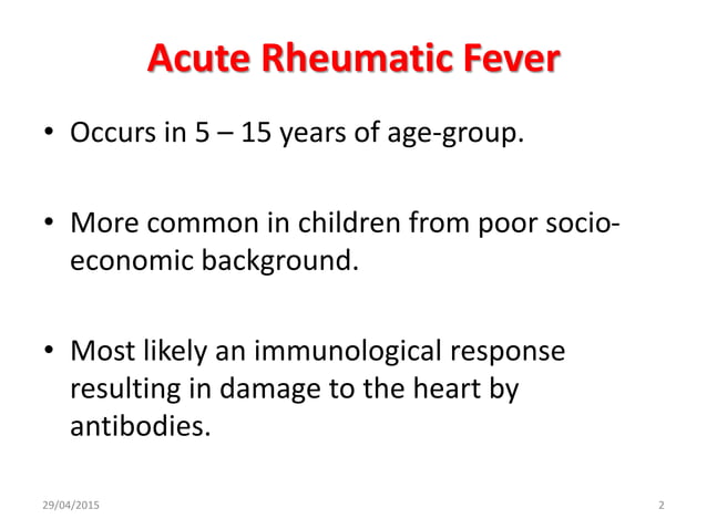 Acute rheumatic fever | PPT