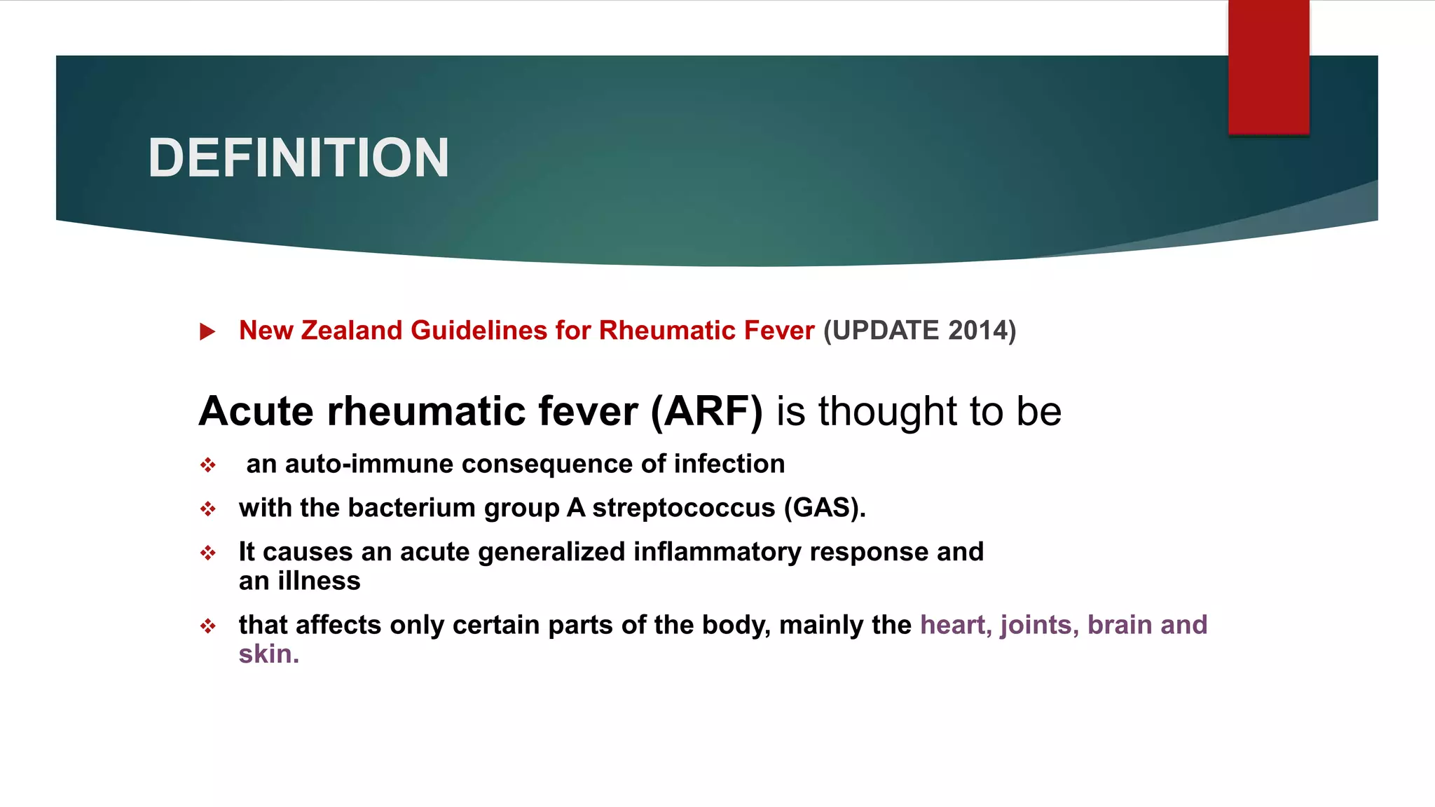 Acute rheumatic fever | PPTX