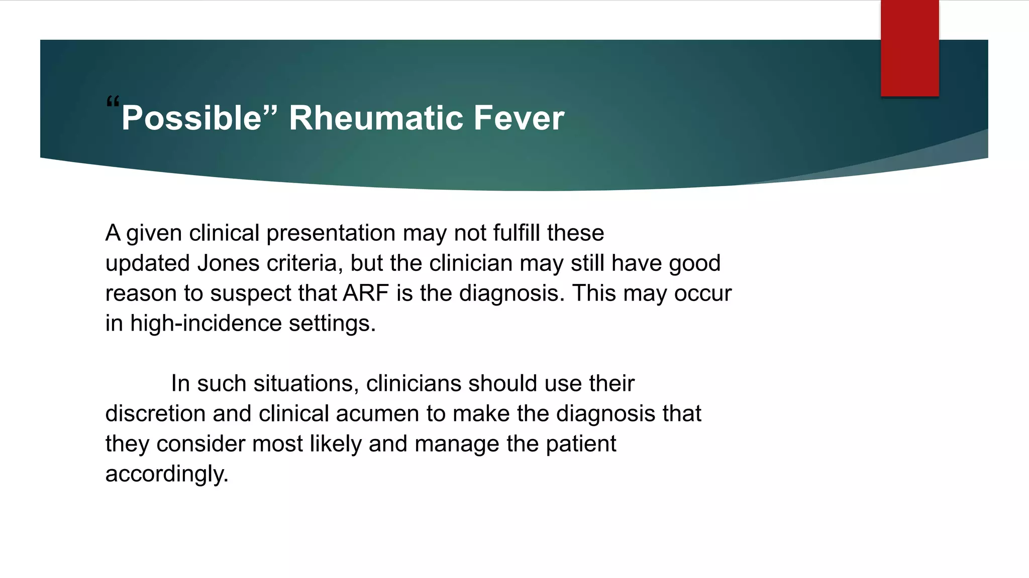 Acute rheumatic fever | PPTX
