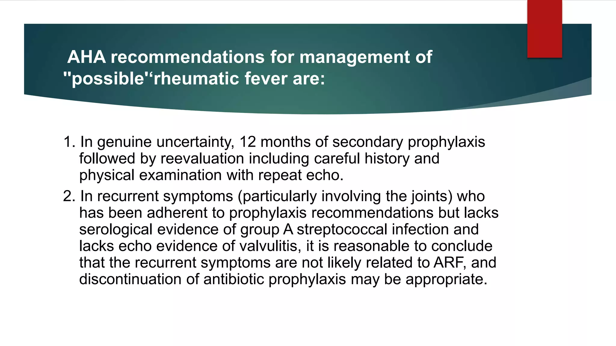 Acute rheumatic fever | PPTX
