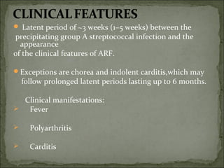Acute rheumatic fever-definition,pathophysiology,clinical presentation ...