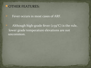 Acute rheumatic fever-definition,pathophysiology,clinical presentation ...
