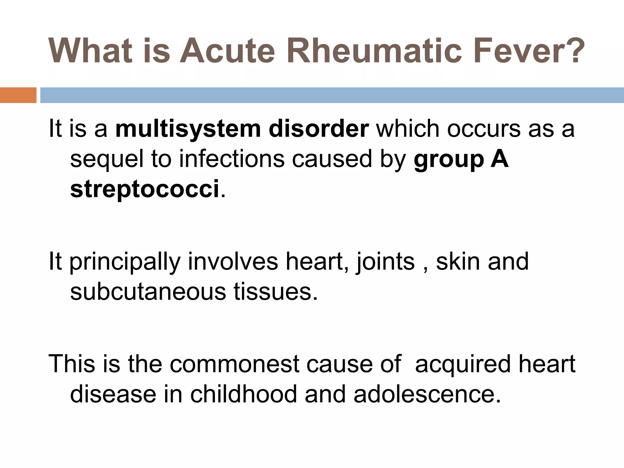 Acute rheumatic fever/ Rheumatic Fever | PPTX