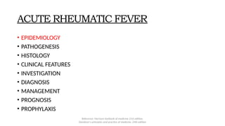 ACUTE RHEUMATIC FEVER- clinical features | PPTX