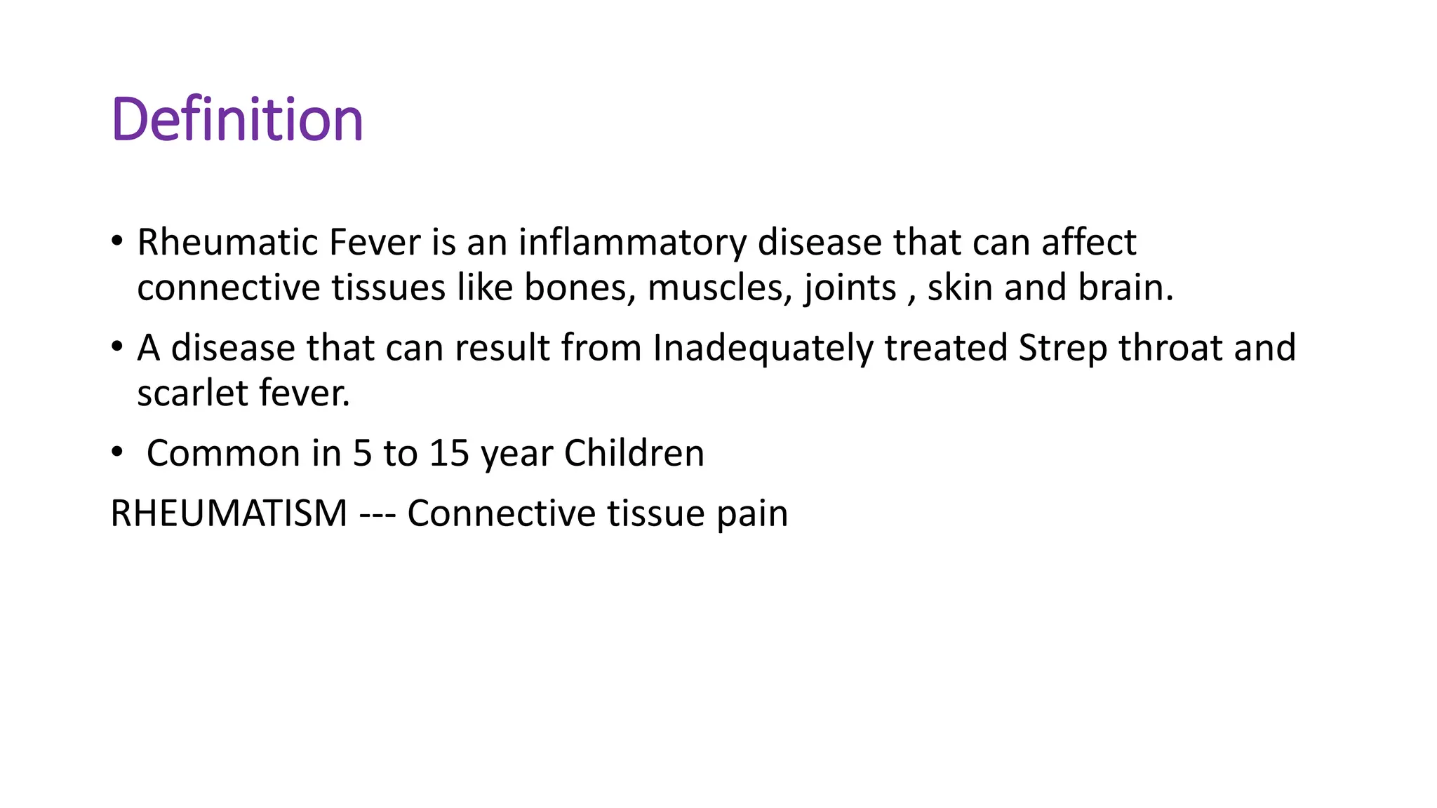 Acute Rheumatic Fever Acute Rheumatic Fever | PPTX