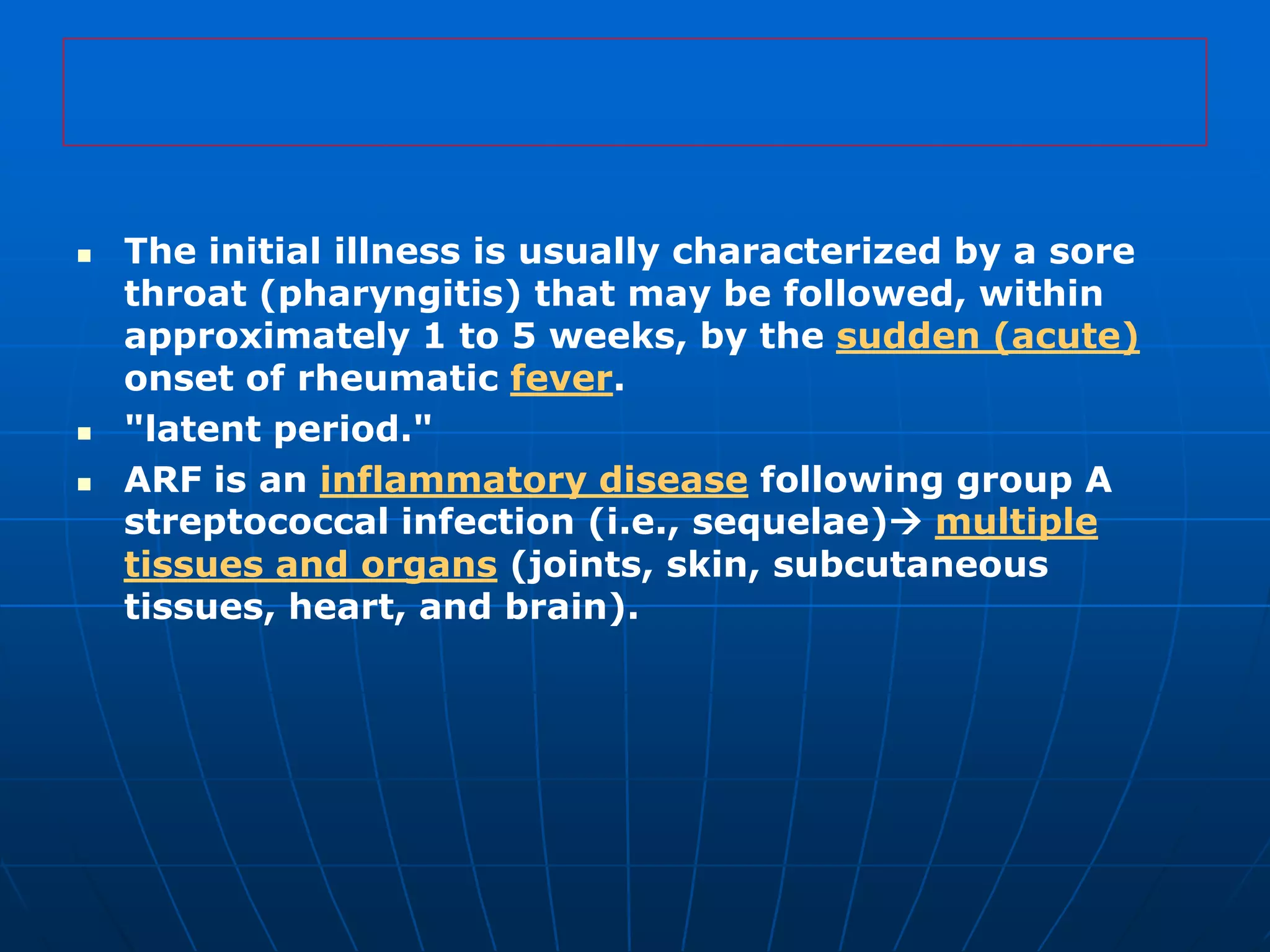 management of acute rheumatic fever | PPT