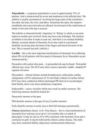 Acute rheumatic fever | DOCX