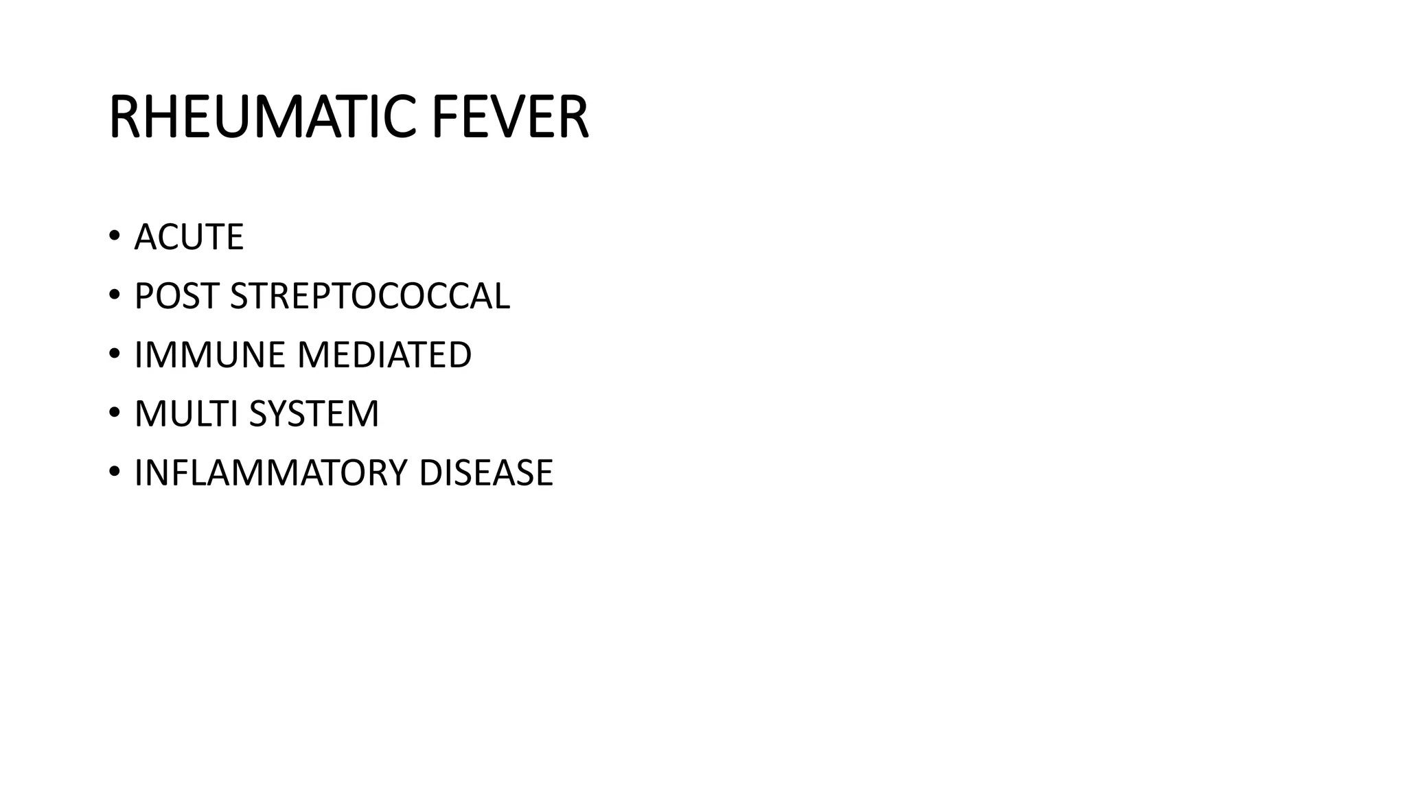 ACUTE RHEUMATIC FEVER topic on healthcare | PPT