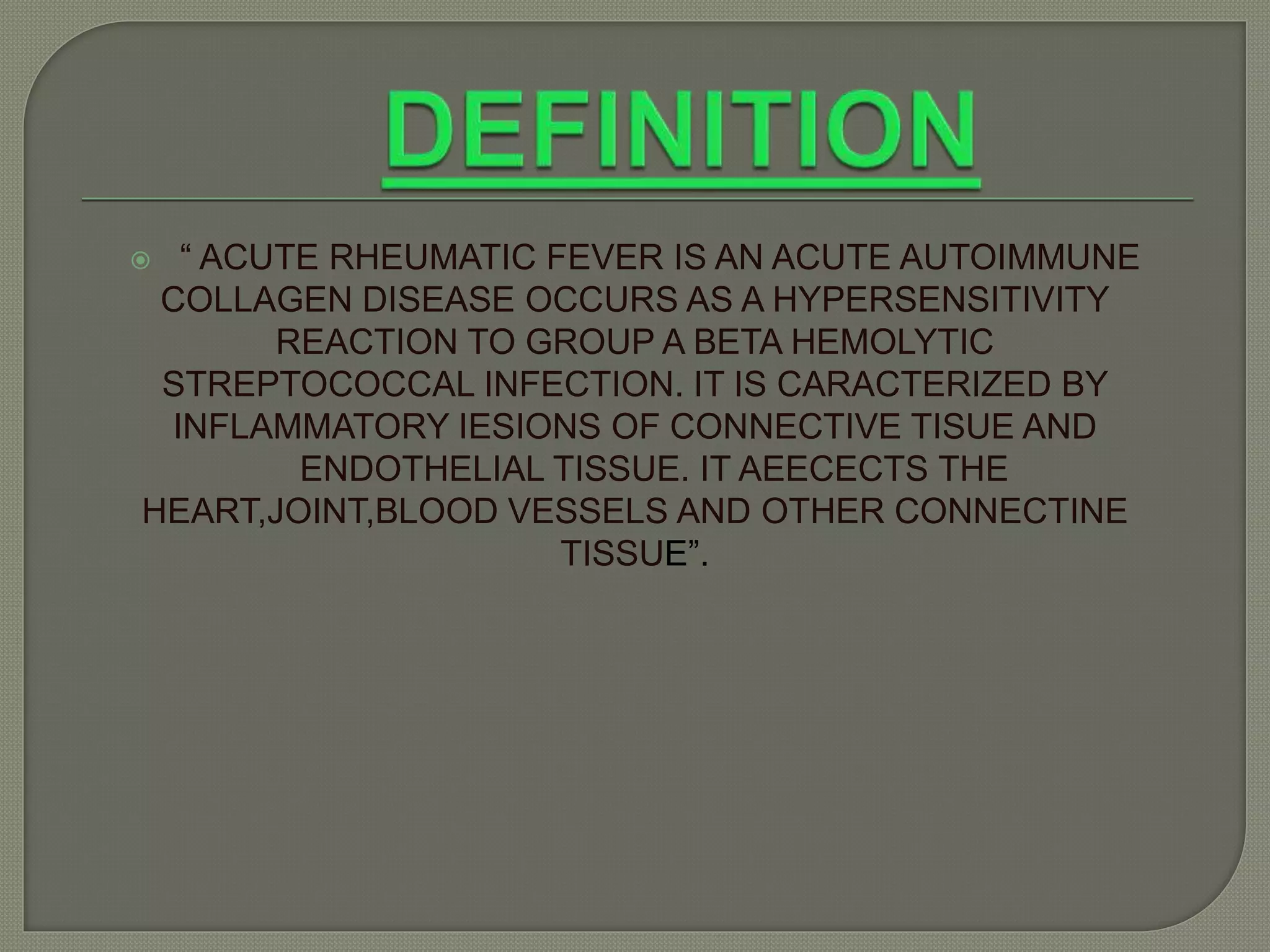 Acute rheumatic fever ppt final copy | PPTX