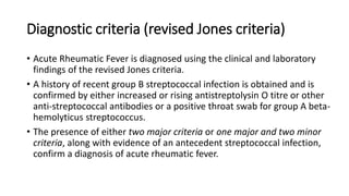 Acute rheumatic fever & Rheumatic Heart Disease | PPTX
