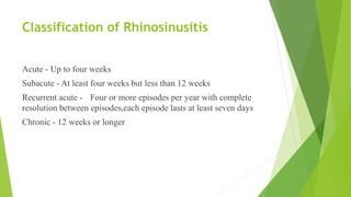 Acute rhinosinusitis | PPTX
