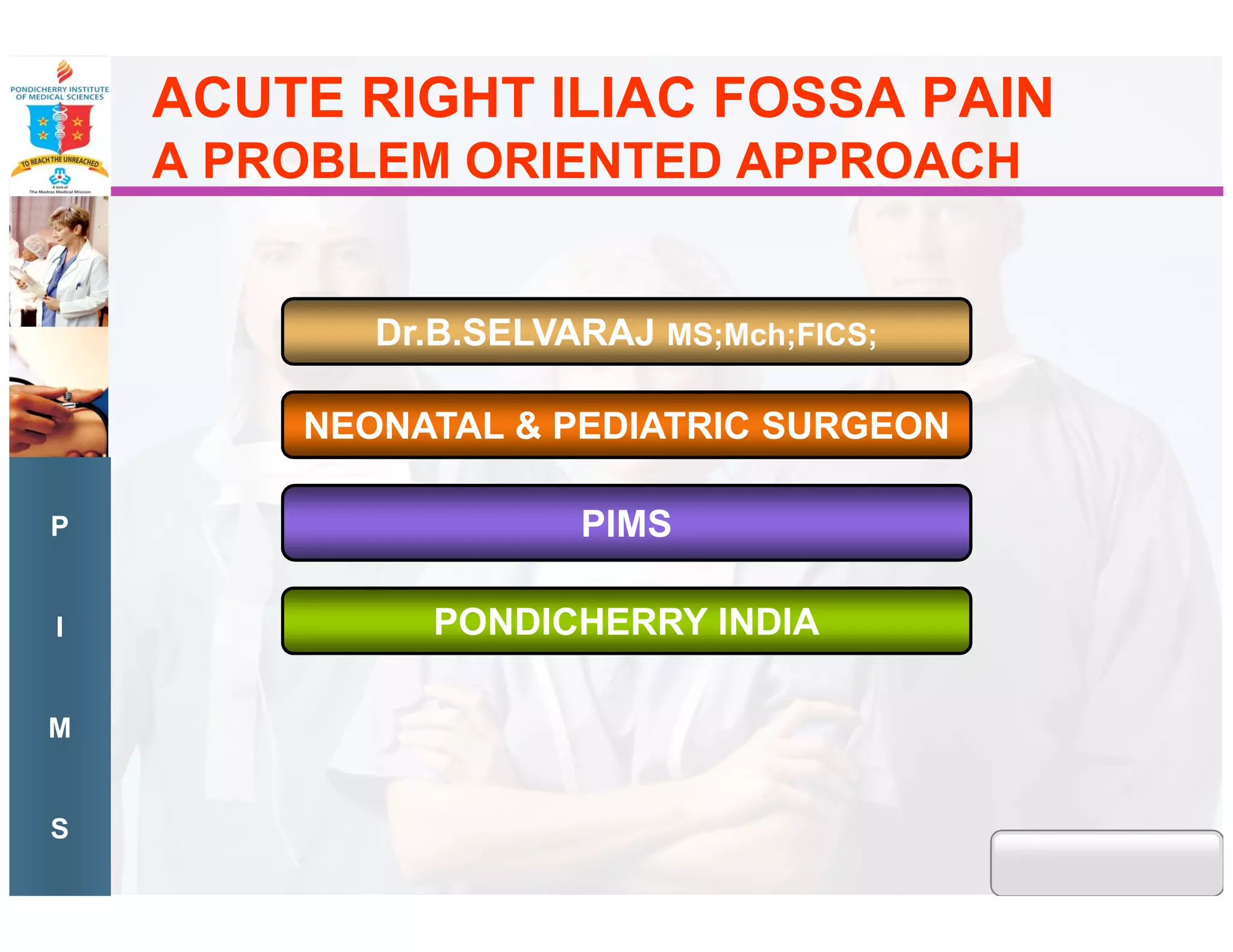 Acute right iliac fossa pain- the commonest surgical emergency | PDF