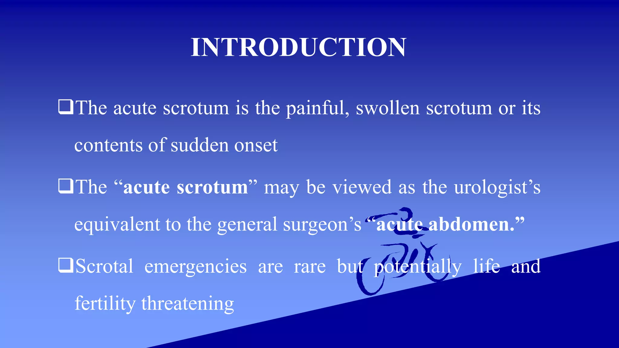 Acute scrotal pain | PPTX
