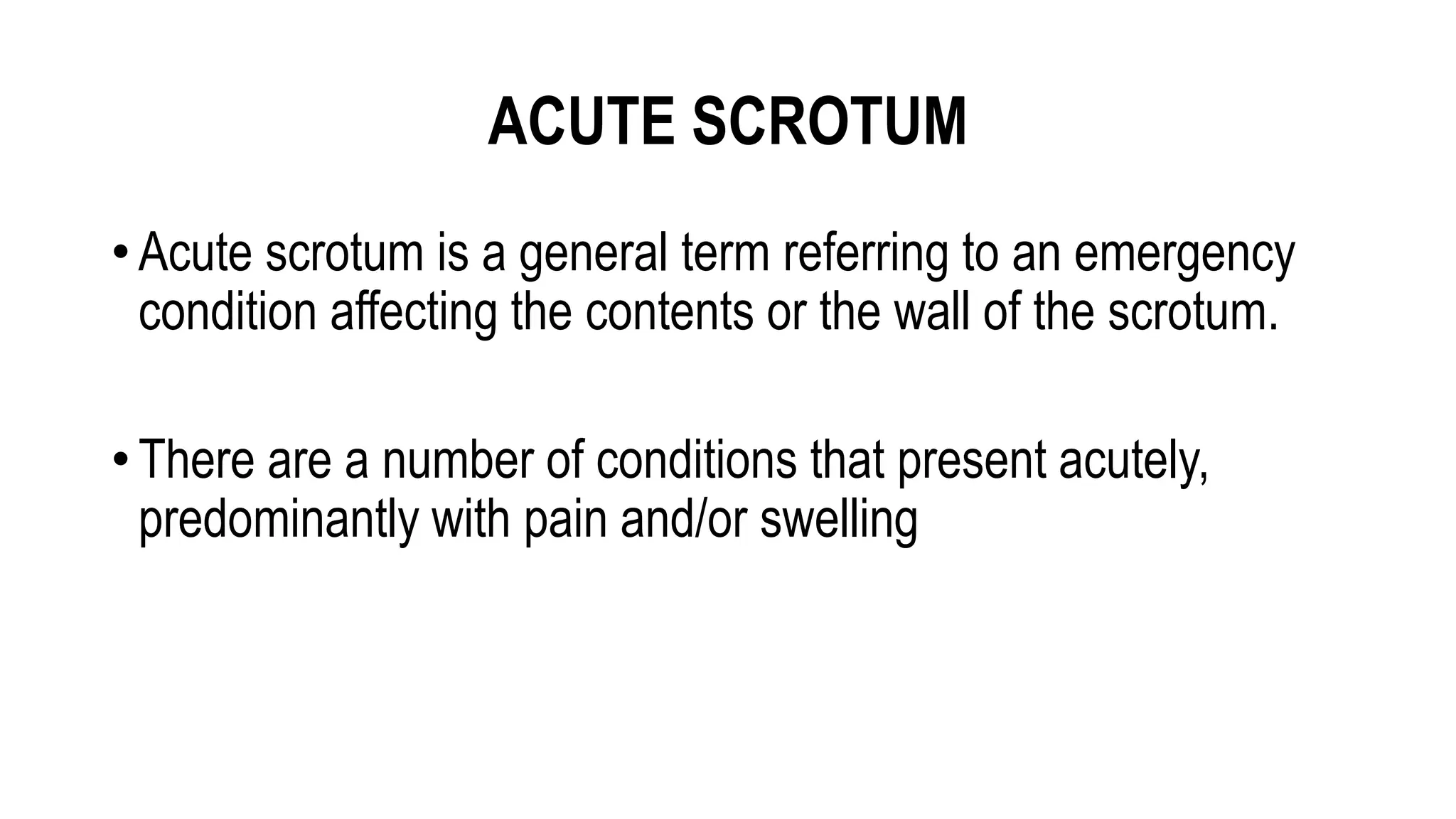 acute scrotum. The urological emergency.. | PPTX