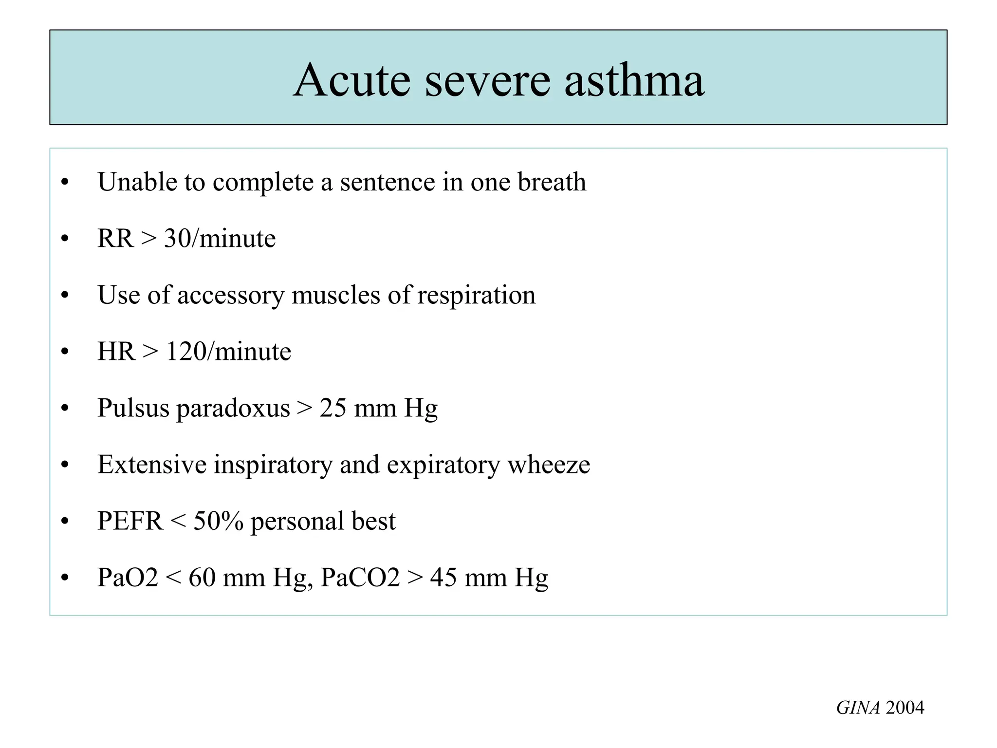 Acute Severe Asthma | Jindal chest clinic | PPTX