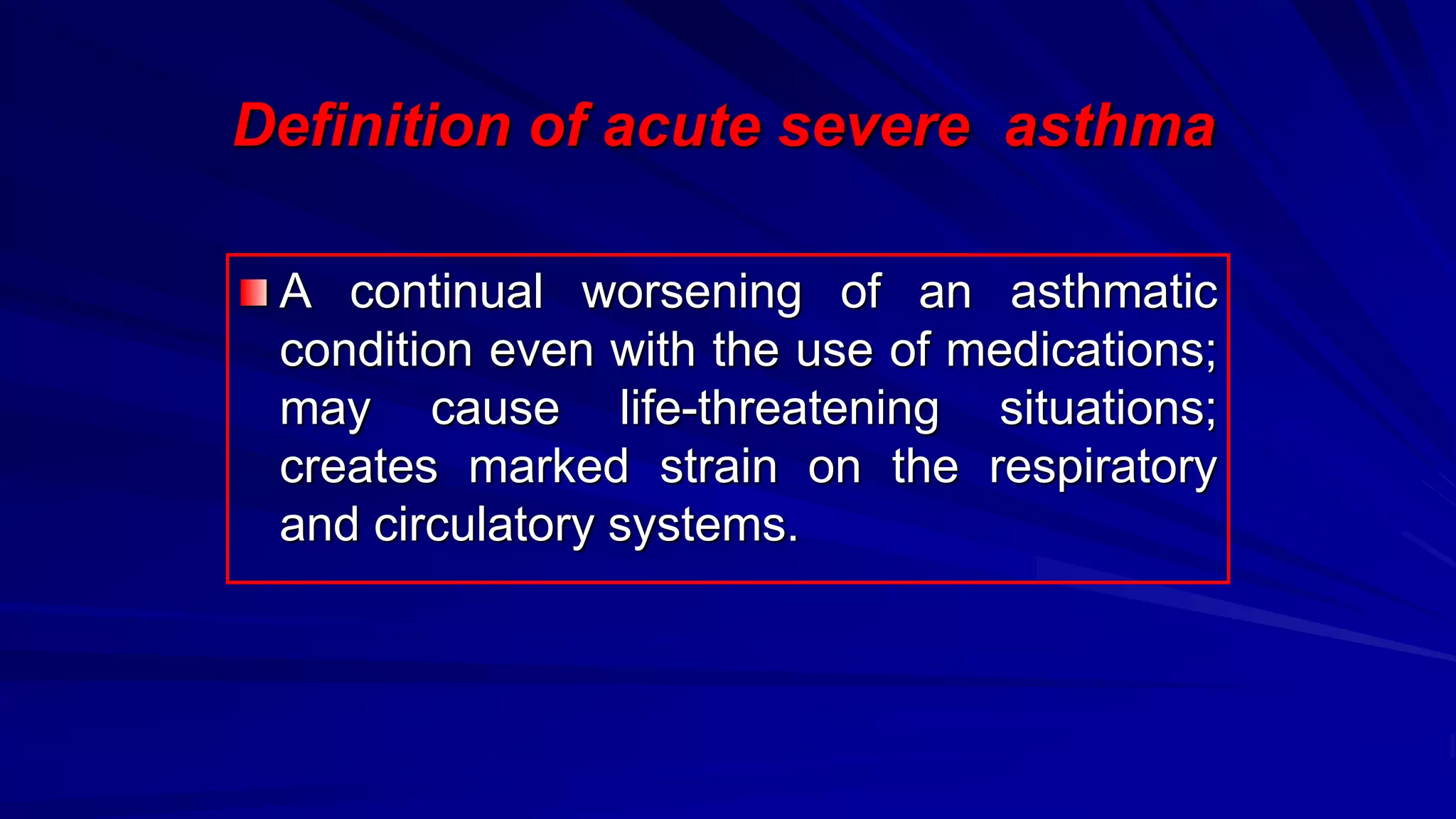 Acute severe asthma management 2020 | PPTX