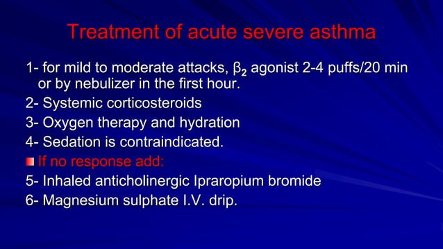 Acute severe asthma management 2020 | PPTX