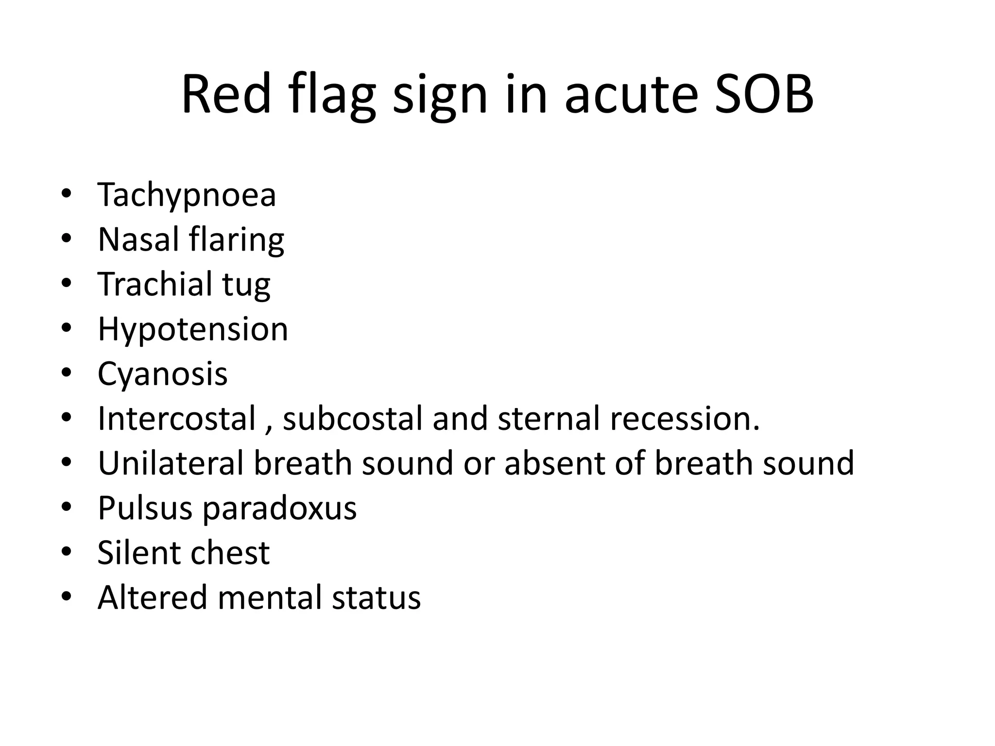 Approach to Acute shortness of breath | PPTX