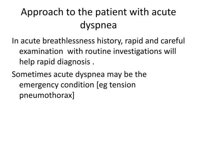 Approach to Acute shortness of breath | PPTX