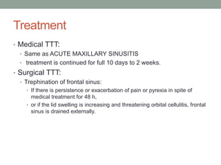 Treatment Of Frontal Sinusitis