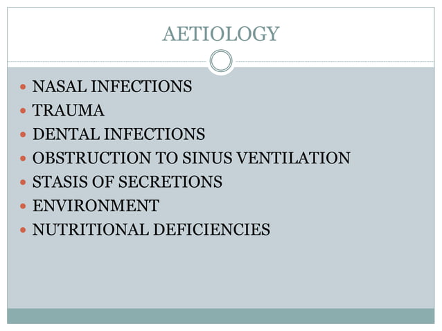 ACUTE SINUSITIS | PPT