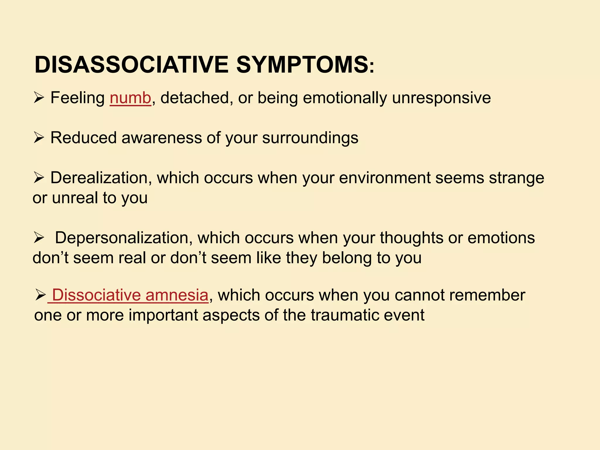 Acute stress disorder | PPTX
