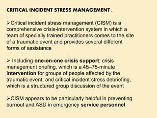 Acute stress disorder | PPTX